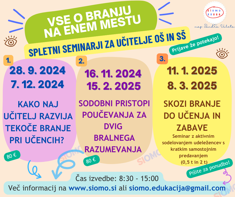 Svetovanje in izobraževanje otrok, mladostnikov in odraslih